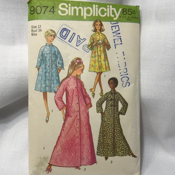 Quilted House Coat Pattern - Etsy