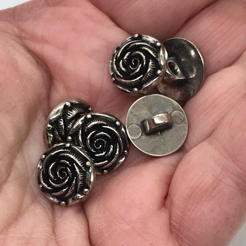 Silver Tone Buttons - Etsy