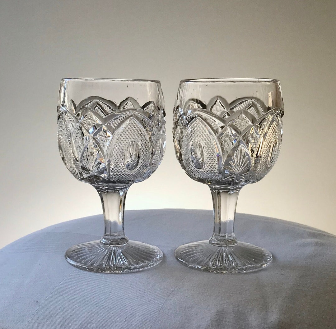 Modiste EAPG Wine Goblet, Early American Pattern Glass, 1880's, Rare ...