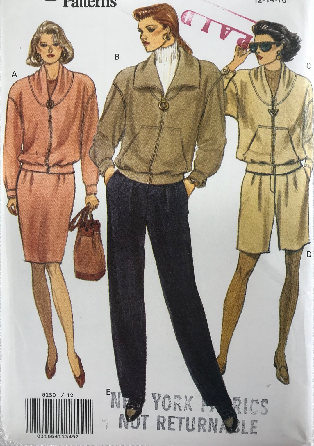 Lined Above Hip Jacket With 2 Piece Sleeves, Slacks, Skirt With Pleats ...