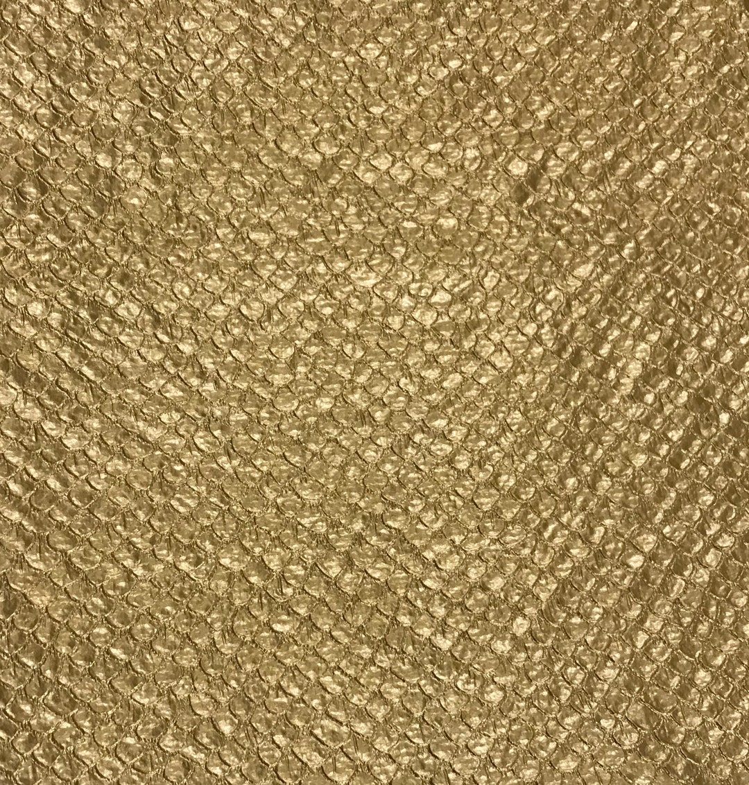 1960s Gold Fashion fabric Vinyl With Fish Scale - Etsy