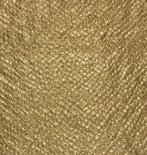 1960s Gold Fashion fabric Vinyl With Fish Scale - Etsy