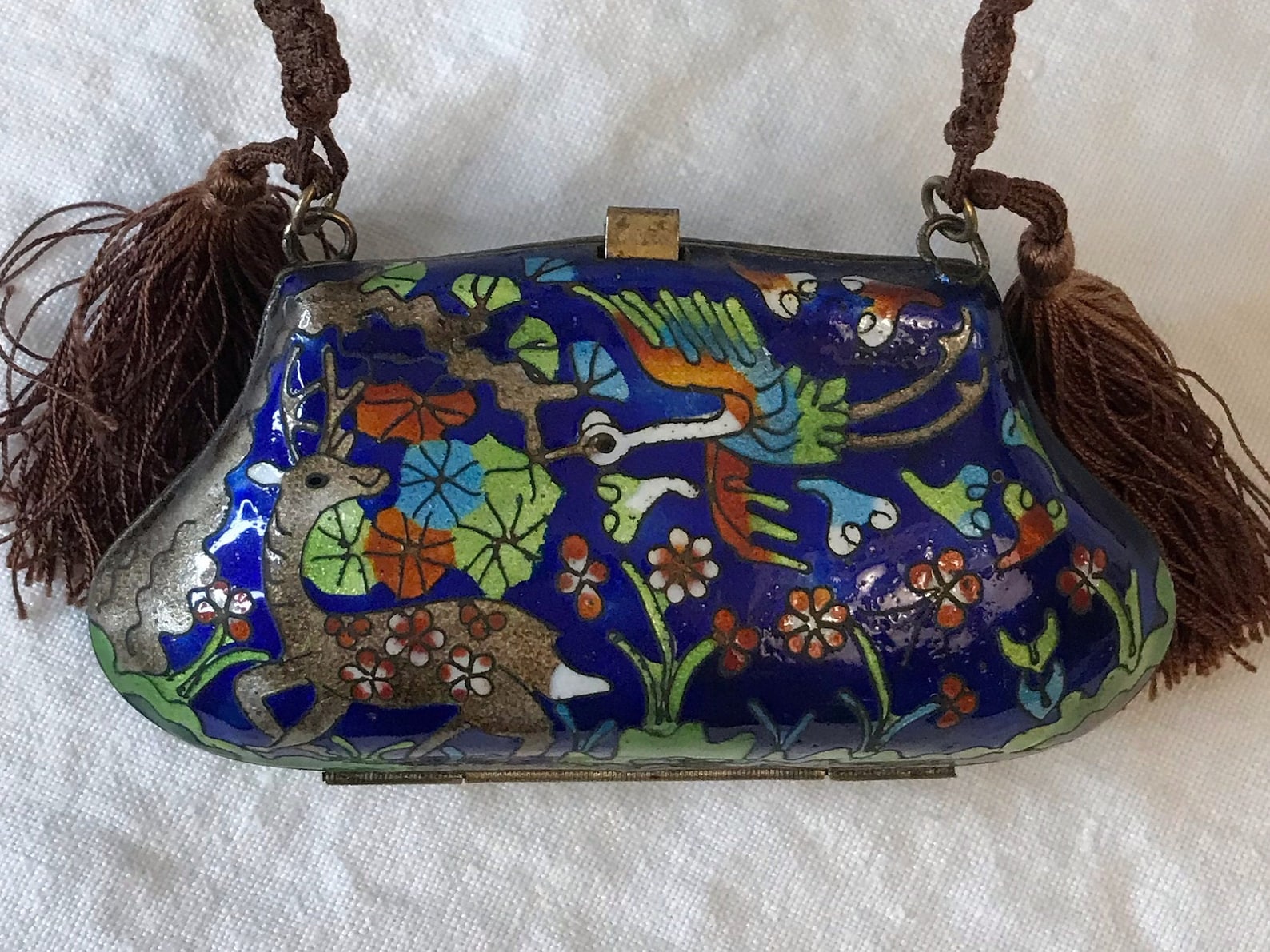 Cloisonne and Enamel Purse Vintage Import With the Prettiest - Etsy