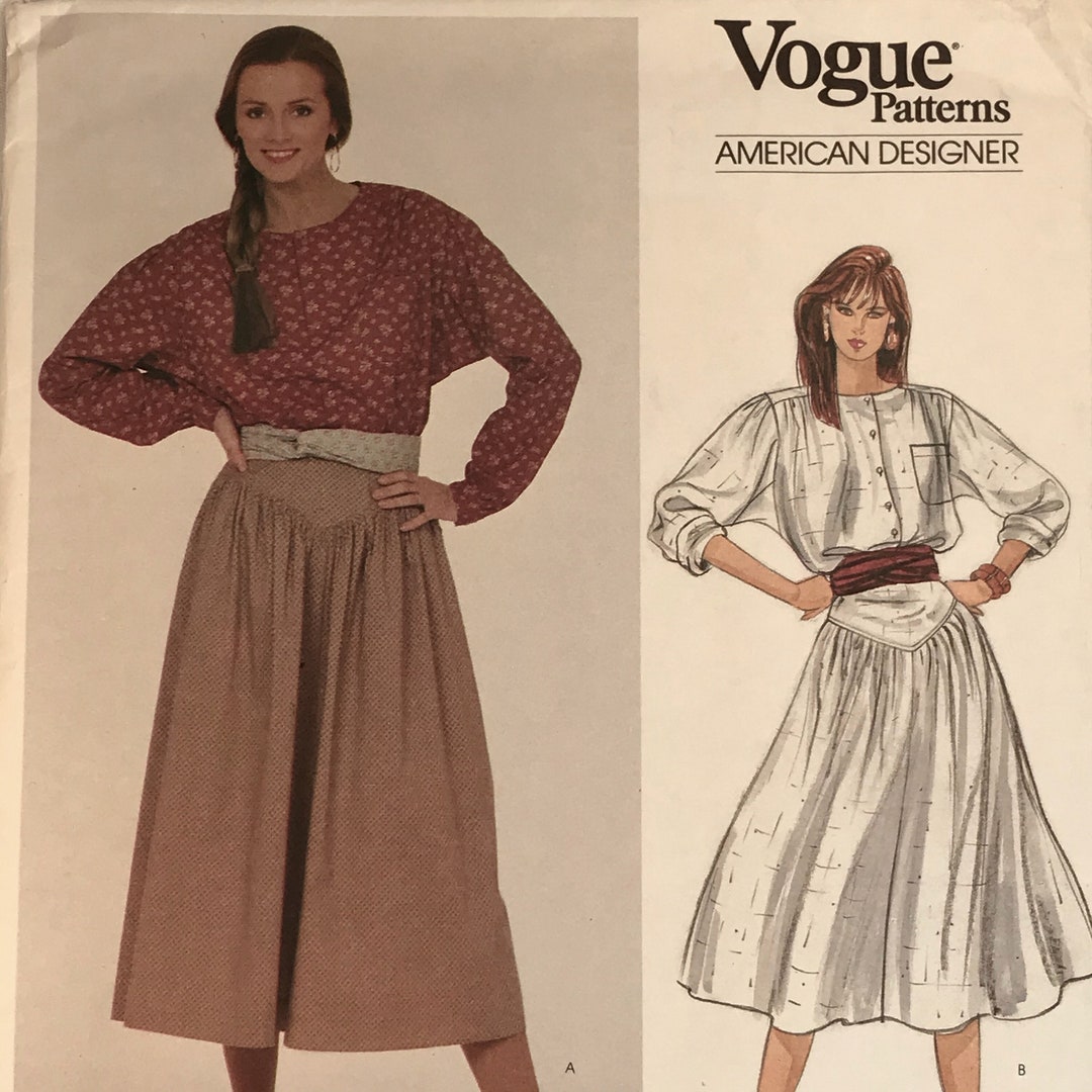 Vintage Ralph Lauren Sewing Pattern: 1980s Prairie Style Skirt & Blouse ...