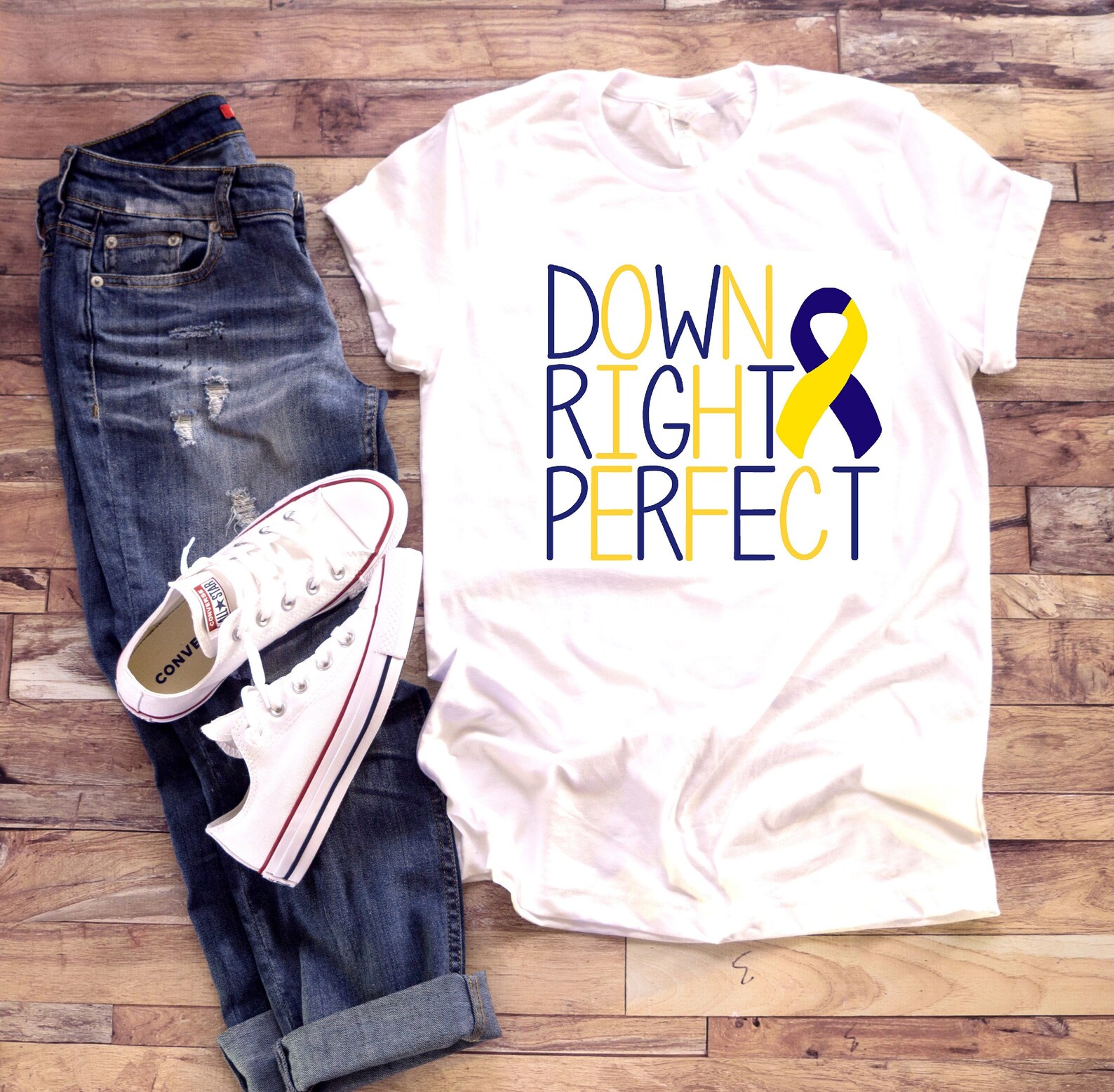 Down Syndrome Awareness Shirt Down Right Perfect T-shirt | Etsy