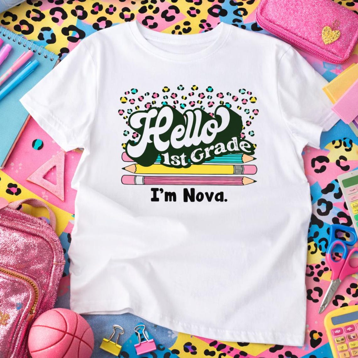 Hello 1st Grade Shirt | School Shirt | First Day of School | First ...