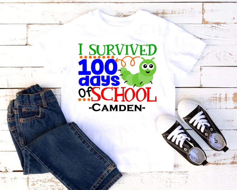 100th Day of School Shirt I Survived 100 Days of School - Etsy