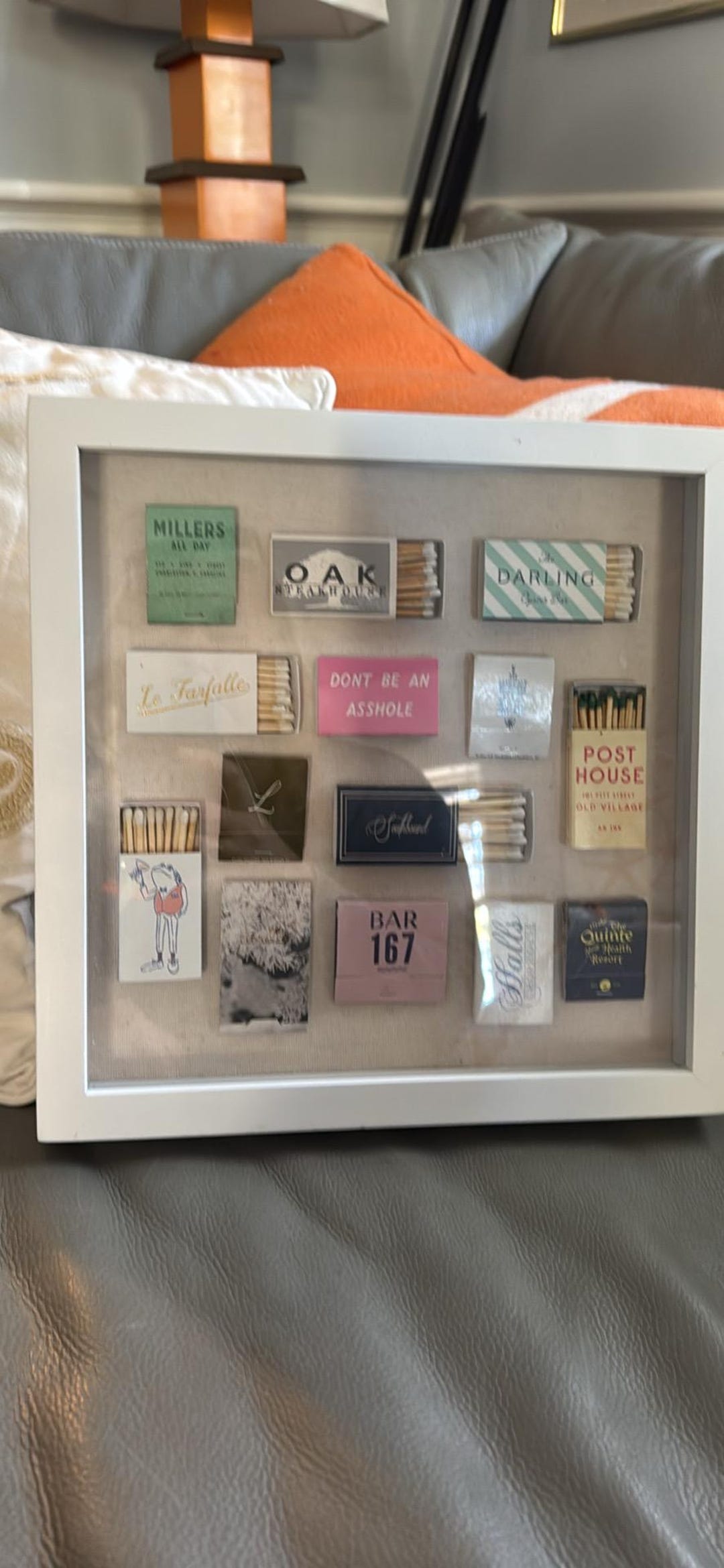 Custom Handmade Charleston CHS Low Country Restaurant Matchbook Shadow Box Artwork Anniversary ...