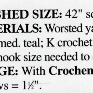 Vintage Crochet Pattern Teal Treasure Afghan PDF Instant Digital ...