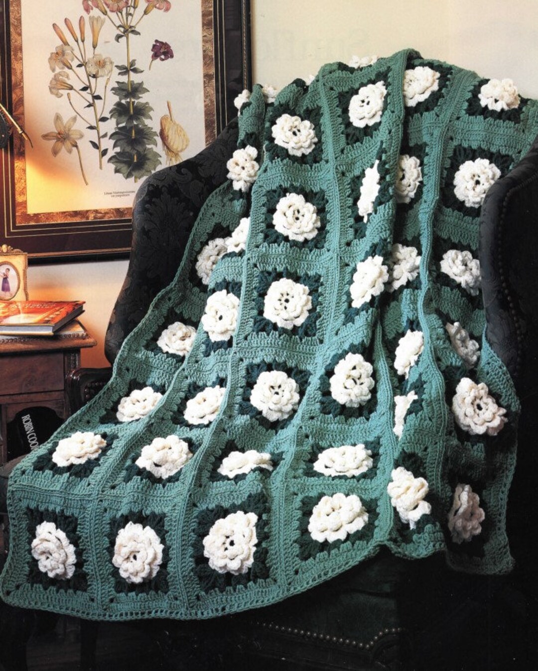Vintage Crochet Pattern Grand Gardenias PDF Instant Digital Download ...