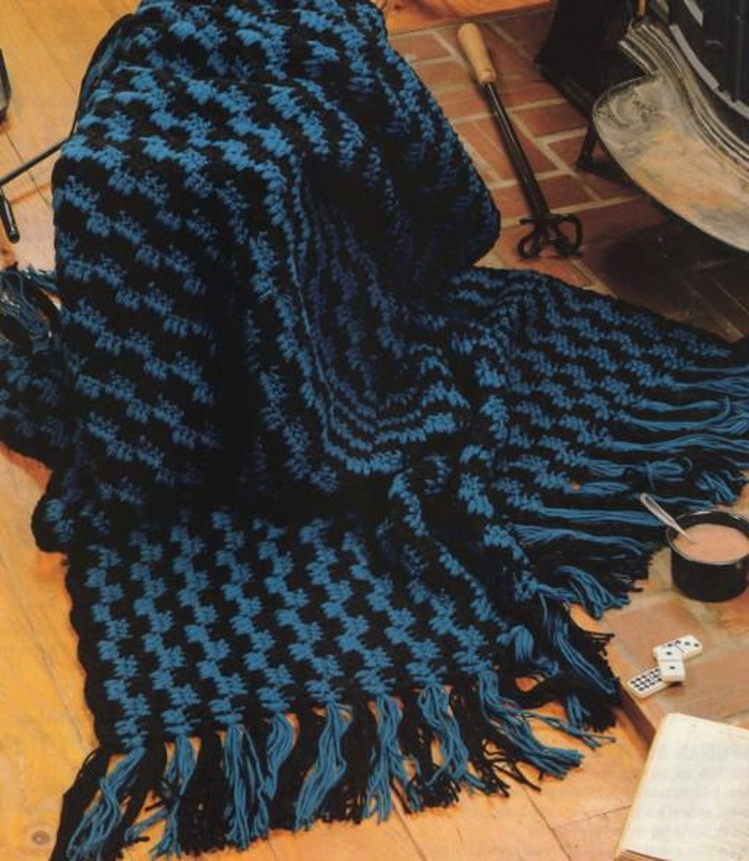 Vintage Crochet Pattern Buffo Check Afghan PDF Instant Digital Download ...