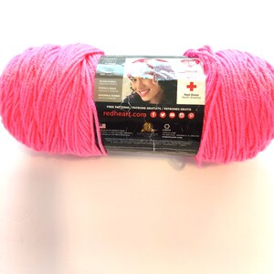 Red Heart Super Saver Yarn 1 Skein Pretty in Pink 7 Oz 364 Yards ...
