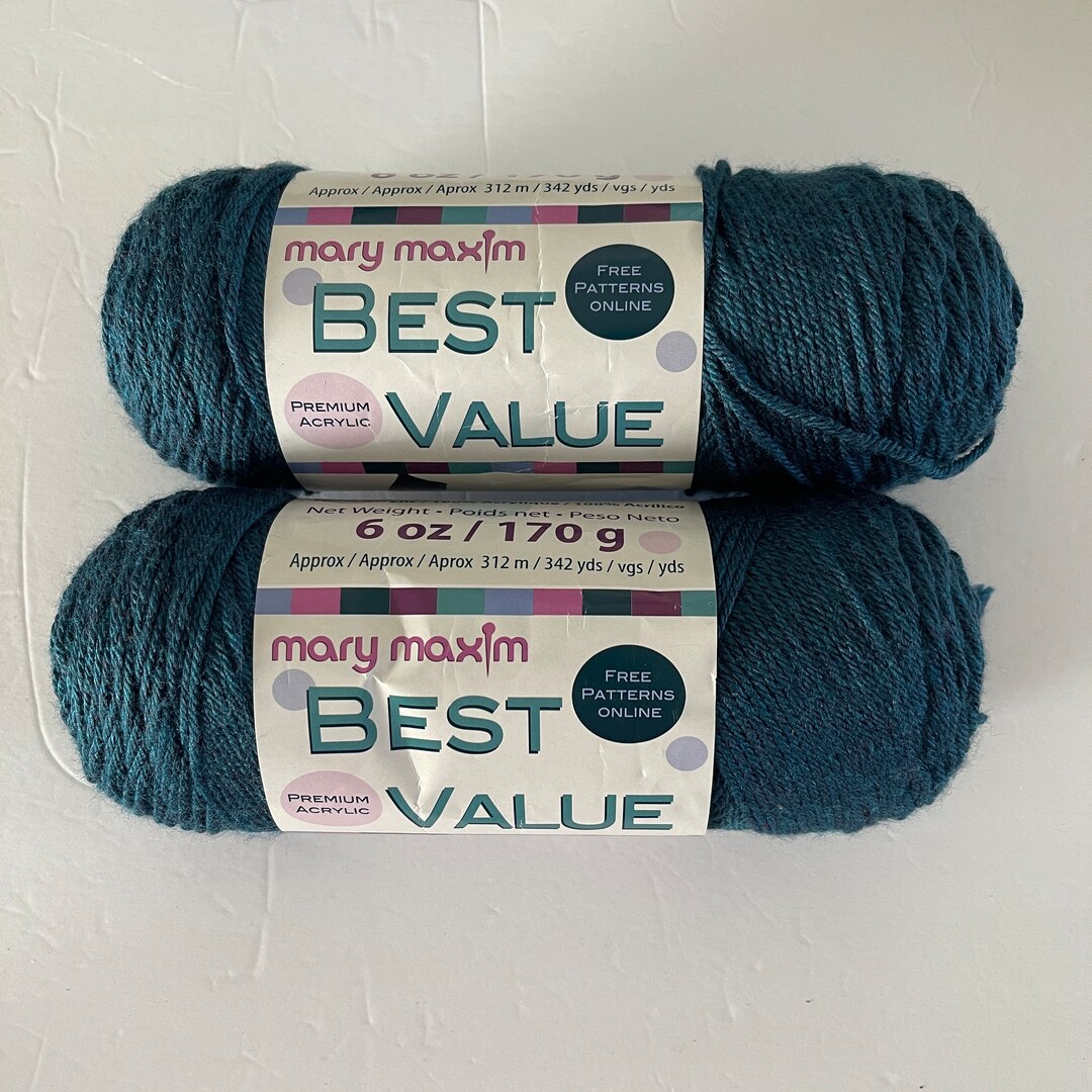 Mary Maxim Best Value Yarn, Premium Acrylic Soft Yarn 6 Oz - 342yds ...