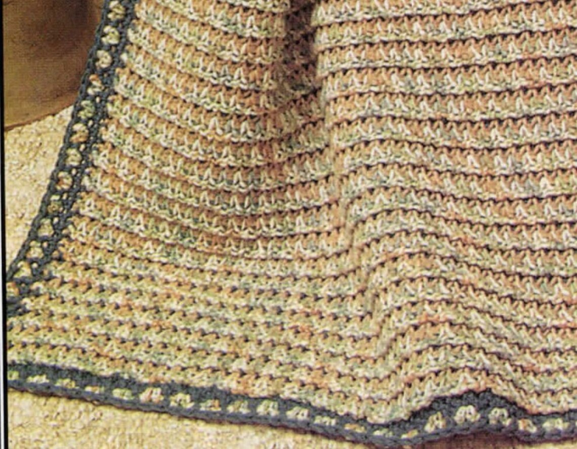 Vintage Crochet Pattern Aspen Twilight Afghan PDF Instant Digital ...