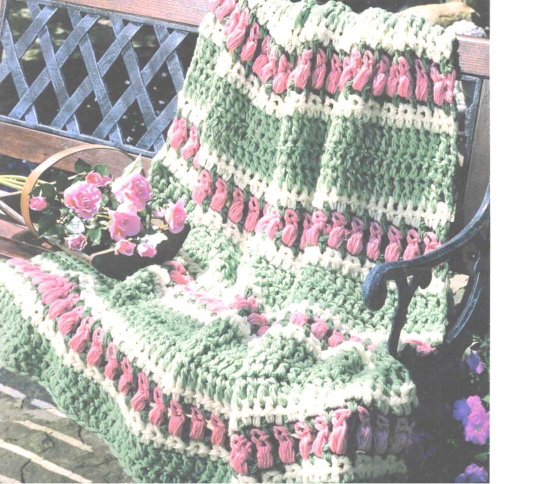 Vintage Crochet Pattern August Q Hook Afghan PDF Instant Digital ...
