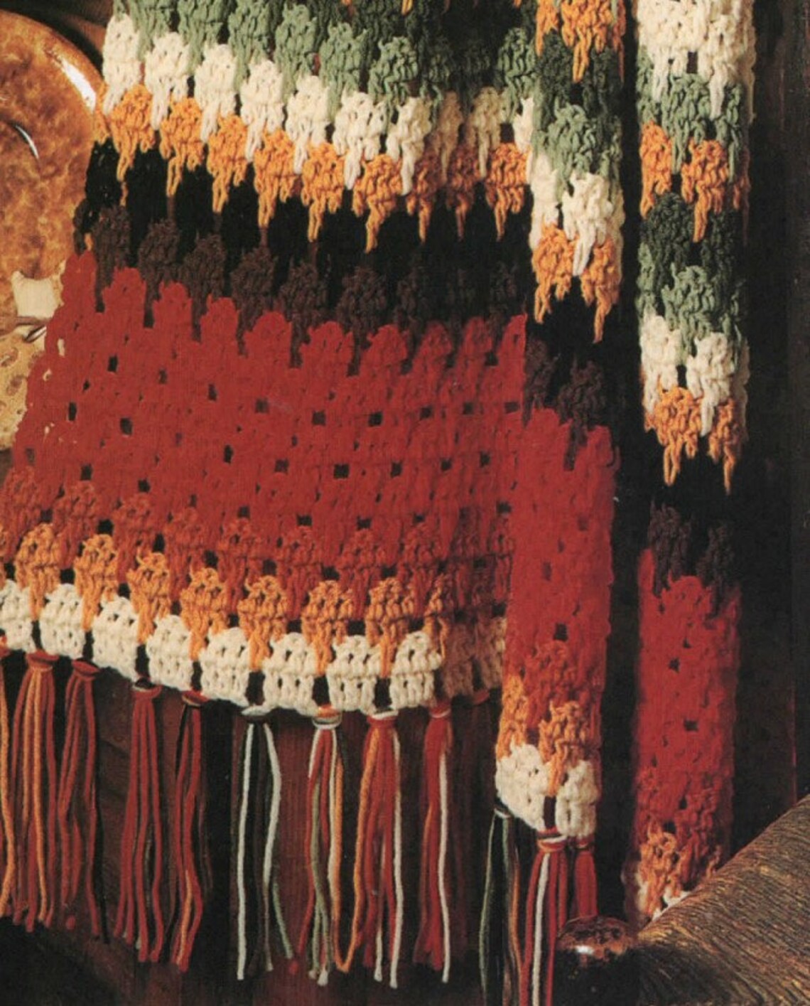 Vintage Crochet Pattern Painted Desert Afghan PDF Instant Digital ...