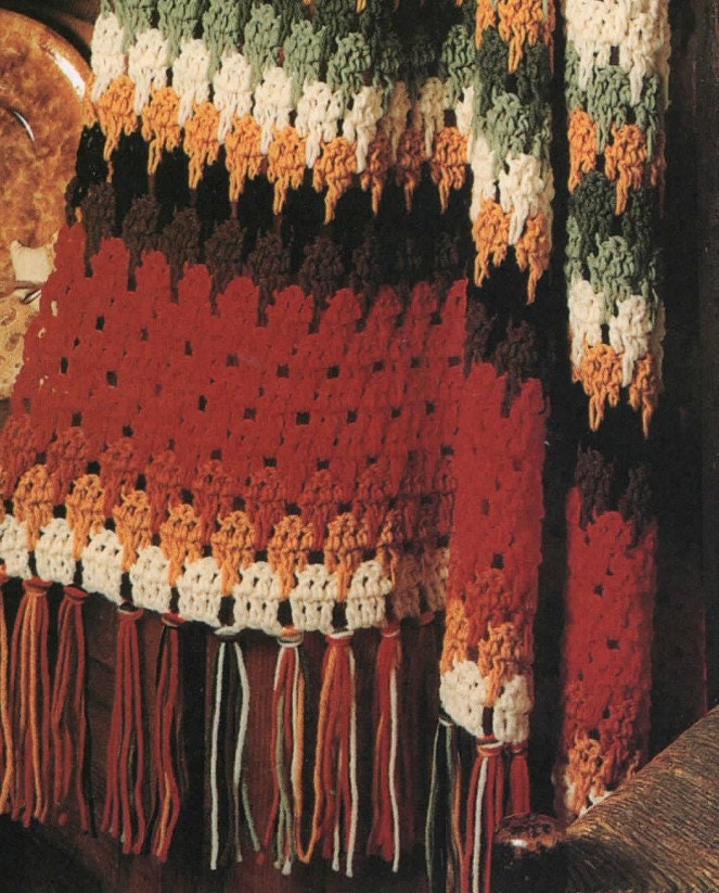 Vintage Crochet Pattern Painted Desert Afghan PDF Instant Digital ...