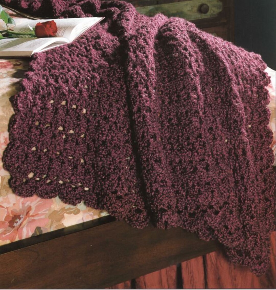 Vintage Crochet Pattern June-q Afghan PDF Instant Digital Download Home ...