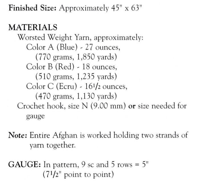Vintage Crochet Pattern Red White Blue Ripple Afghan PDF Instant ...