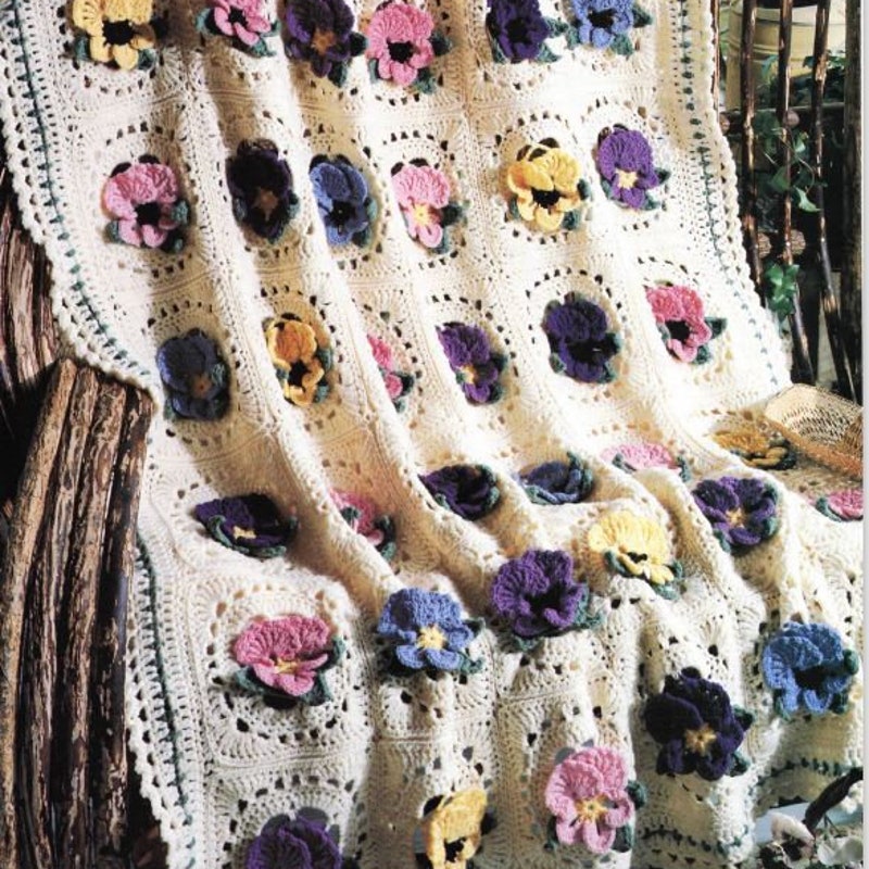 Crochet Pansy Pattern - Etsy