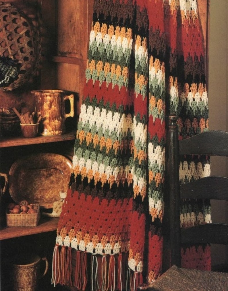 Vintage Crochet Pattern Painted Desert Afghan PDF Instant Digital ...