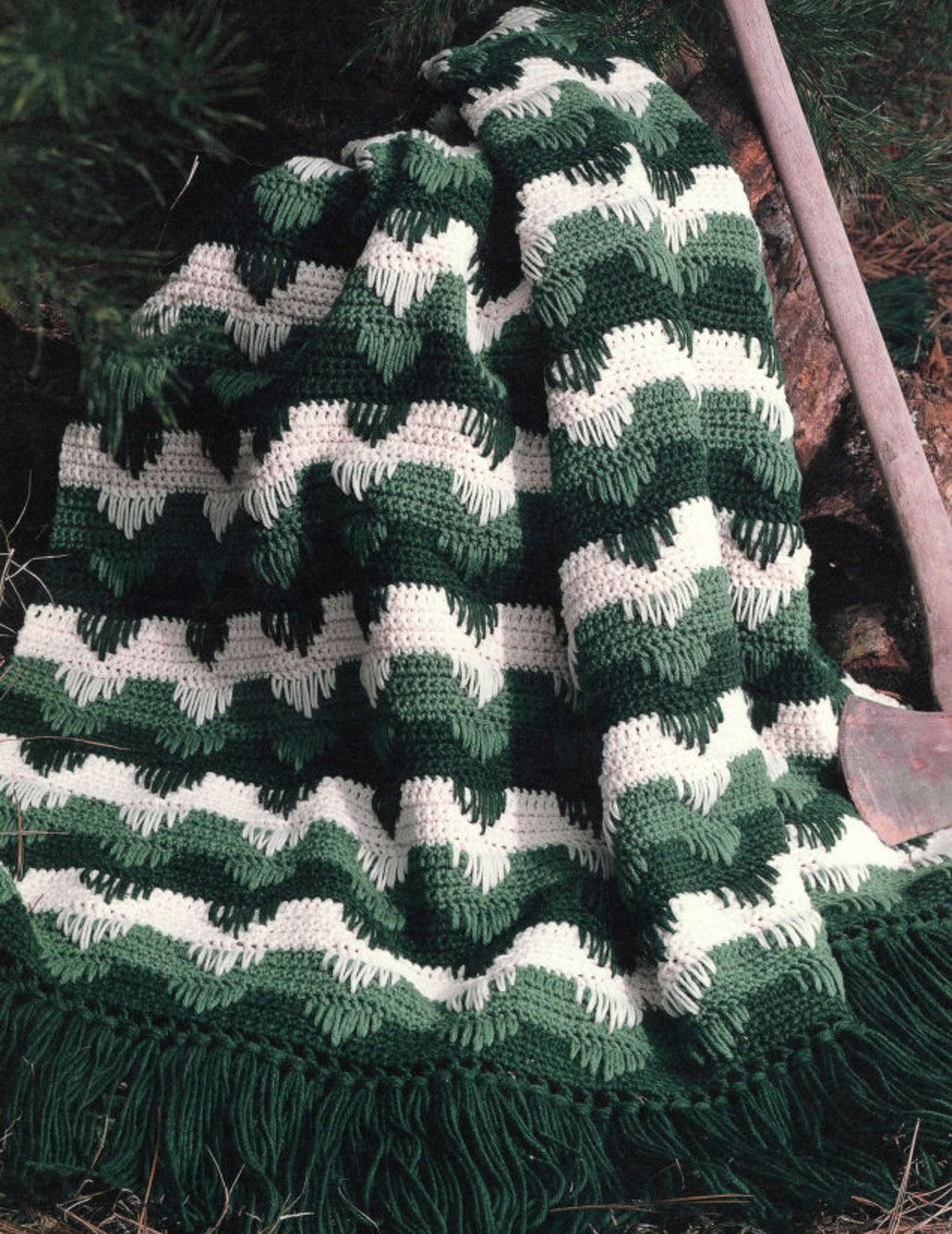 Vintage Crochet Pattern Christmas Ripple PDF Instant Digital Download ...