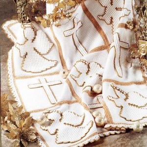 Vintage Crochet Pattern Angel Afghan PDF Instant Digital Download ...