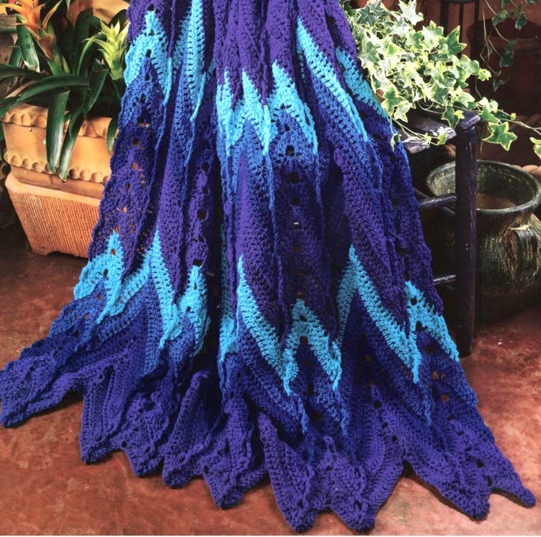 Vintage Crochet Pattern Royal Bargello Afghan PDF Instant Digital ...