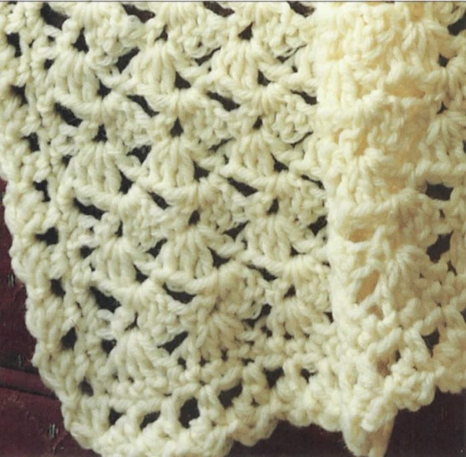 Vintage Crochet Pattern Lacy Shells Afghan PDF Instant Digital Download ...