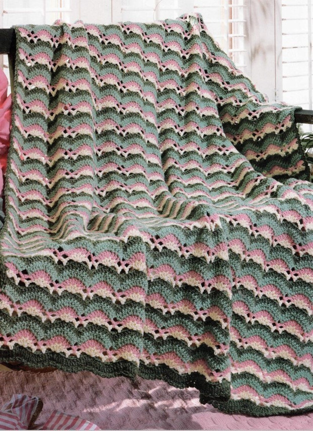 Vintage Crochet Pattern Victorian Afghan PDF Instant Digital Download ...