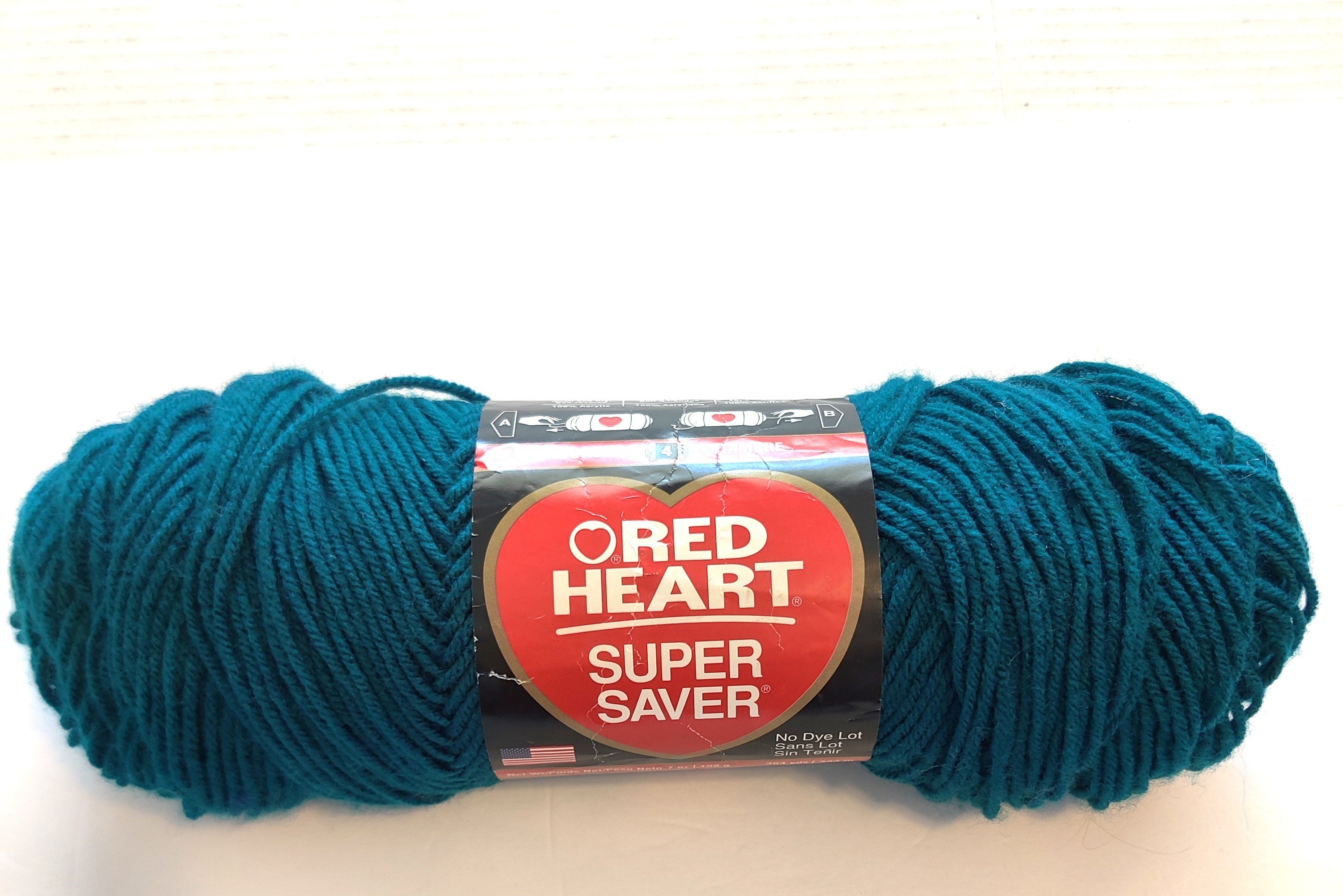 Red Heart Super Saver Partial Package Yarn Real Teal - Etsy
