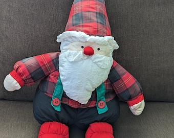 Large 18" Sitting Plush Santa, Jolly Stuffed Santa Claus, Huggable ...