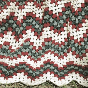 Vintage Crochet Pattern Ripple Afghan Christmas PDF Instant Digital ...