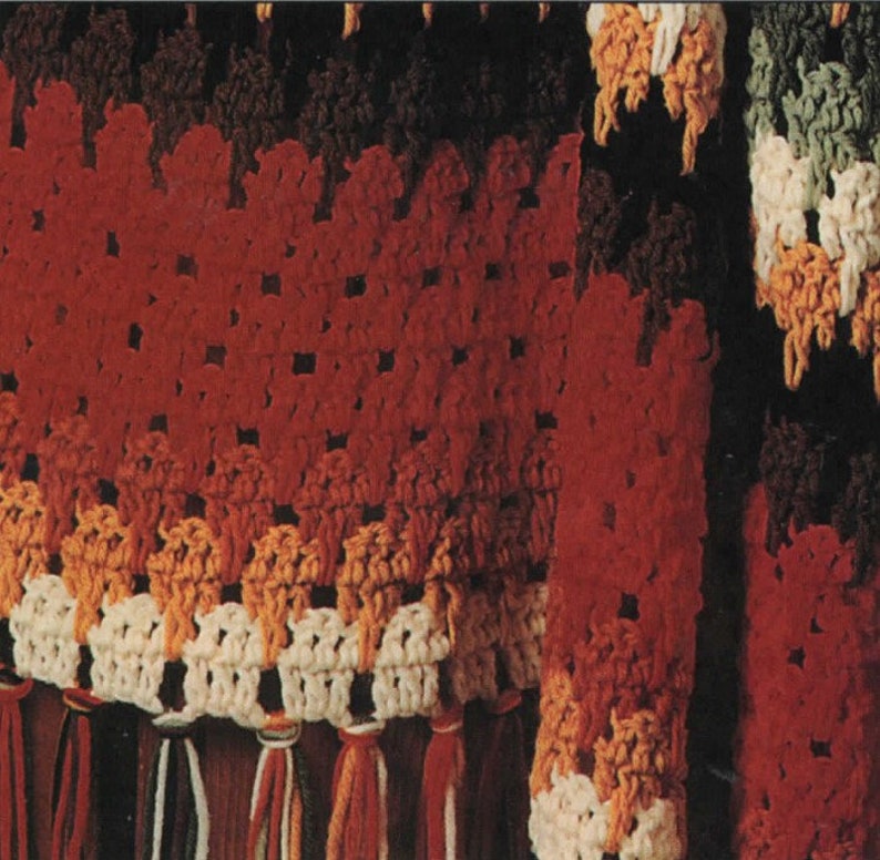 Vintage Crochet Pattern Painted Desert Afghan PDF Instant Digital ...