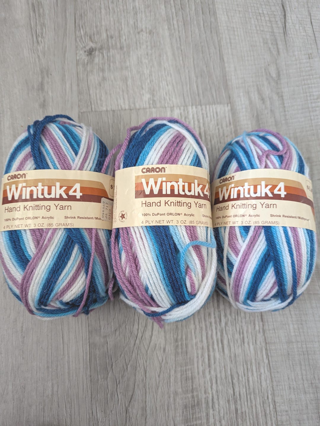 3 Skeins - Caron Wintuk 4 Hand Knitting Yarn 3 Oz Each 100% Dupont ...