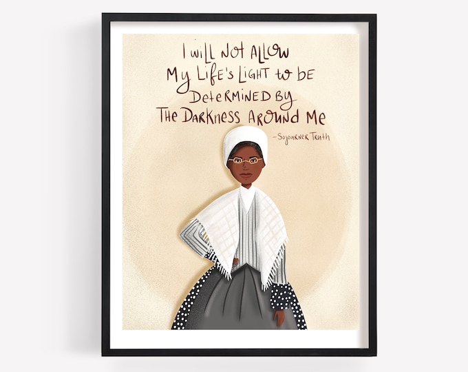 Sojourner Truth Poster Feminist Poster, Minimalist Print, Wall Art ...