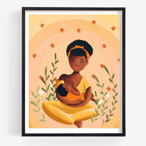 Mom and Baby Print/poster unframed - Etsy