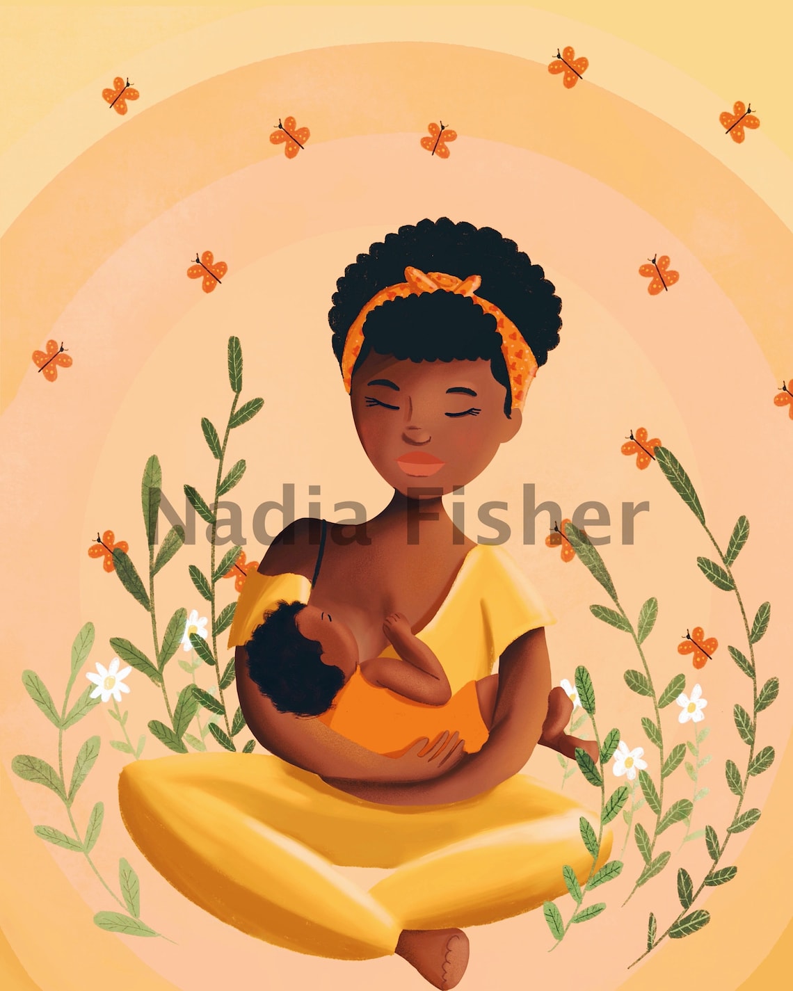 Mom and Baby Print/poster (unframed) - Etsy