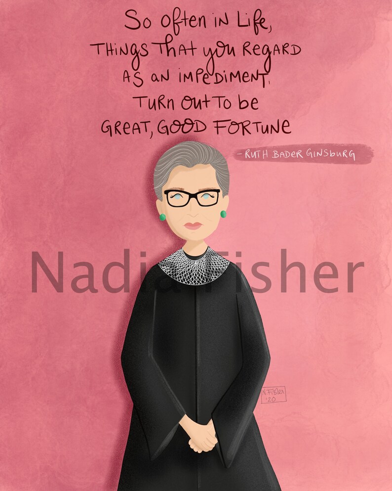 Ruth Bader Ginsburg Women in History Print/poster unframed - Etsy
