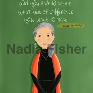 Jane Goodall - Women in History Print/poster (unframed) - Etsy
