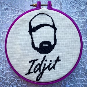 Supernatural TV Show Bobby Idjit Modern Cross Stitch Pattern Instant ...