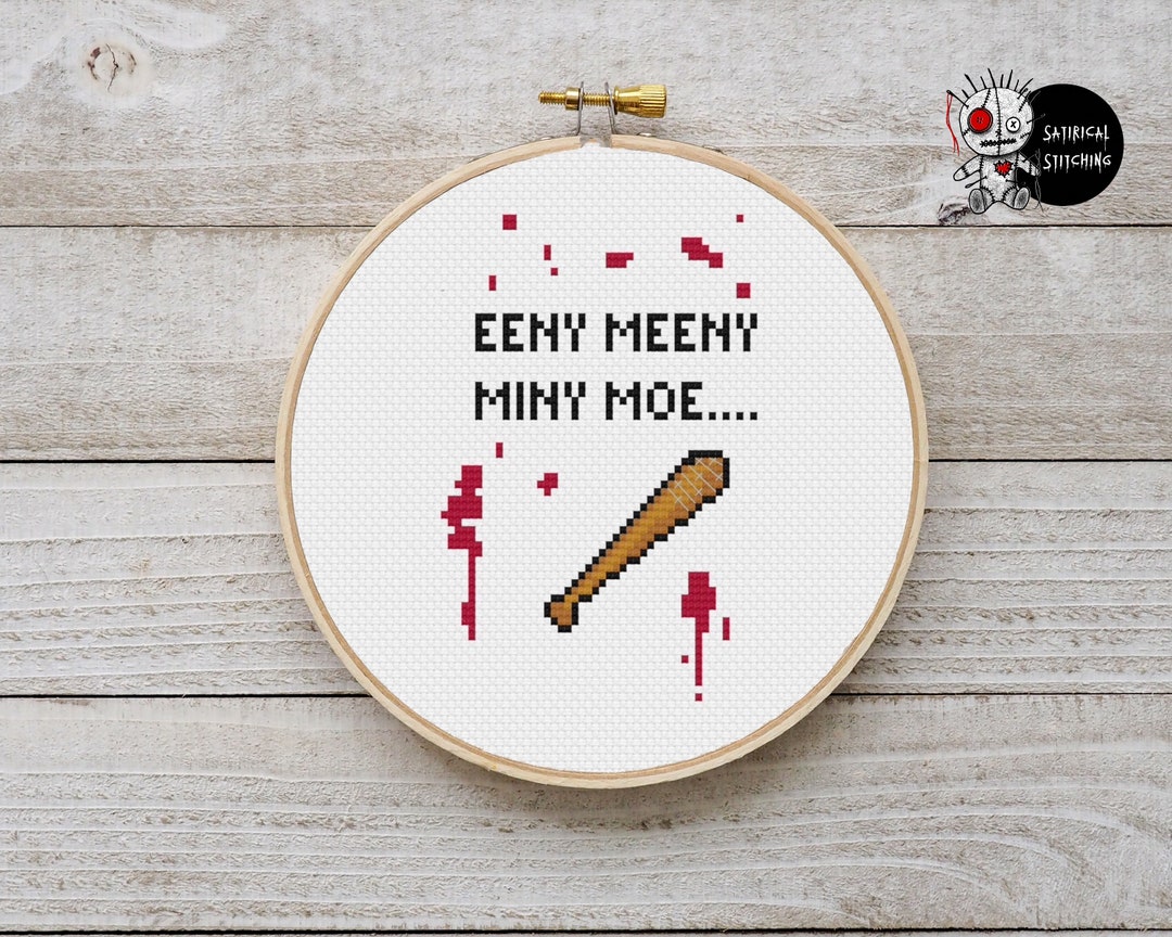 Zombie Negan Quote Twd Lucille Modern Cross Stitch Pattern PDF INSTANT ...