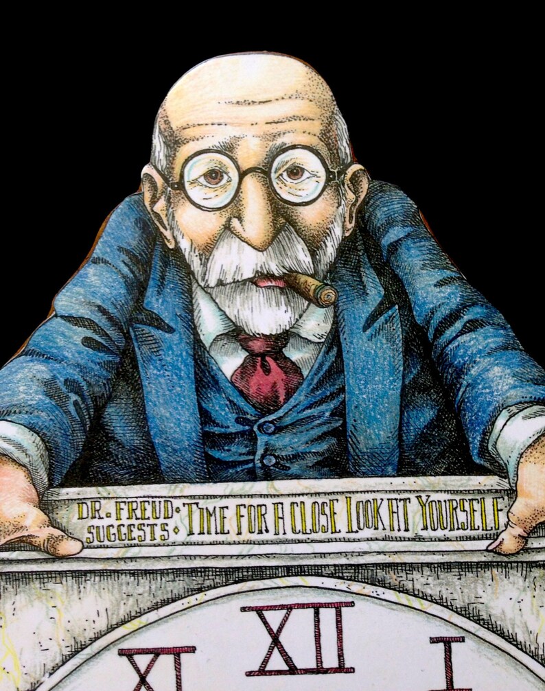 Freud Clock - Time for A Good Look at Yourself! - Etsy