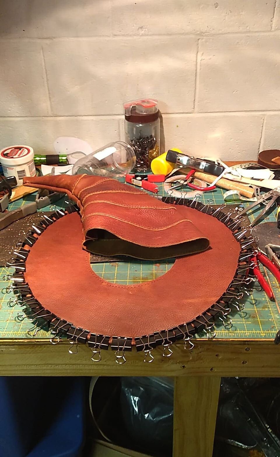 Handmade to Order, Leather Witch Wizard Sorcerer Hat Cosplay Wicca ...