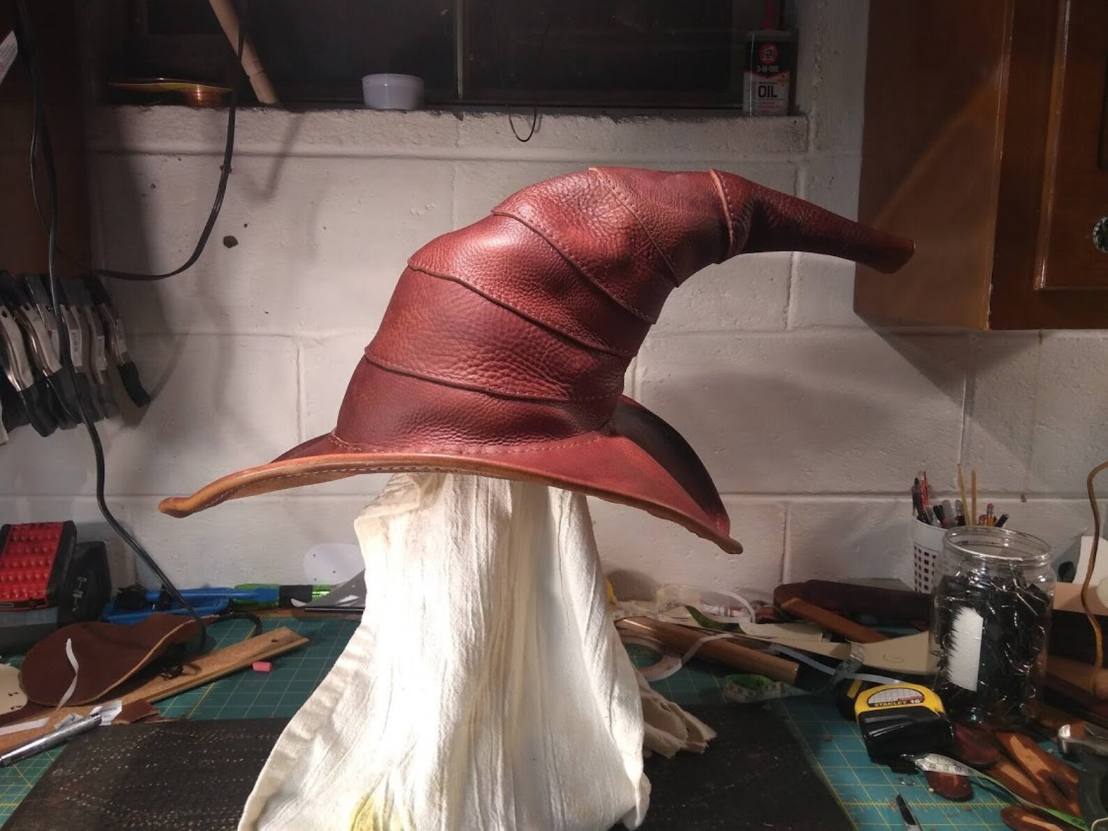 Handmade to Order, Leather Witch Wizard Sorcerer Hat Cosplay Wicca Witchcraft - Etsy