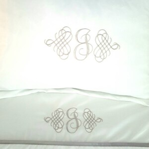 Monogrammed Sheet Set Custom Embroidery Monogrammed Personalized Sheets ...