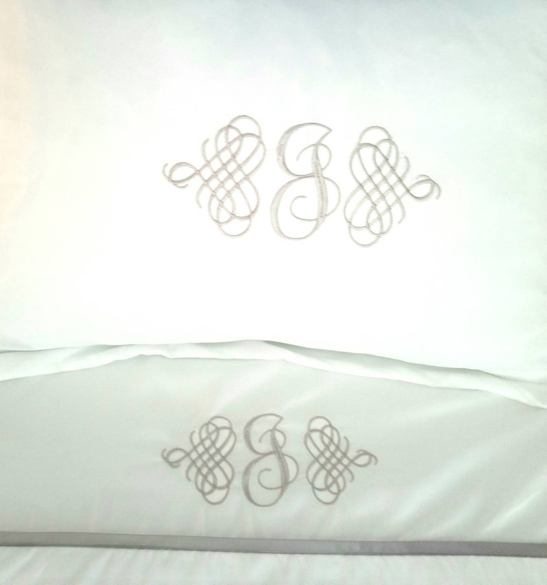 Monogrammed Sheet Set Custom Embroidery Monogrammed - Etsy