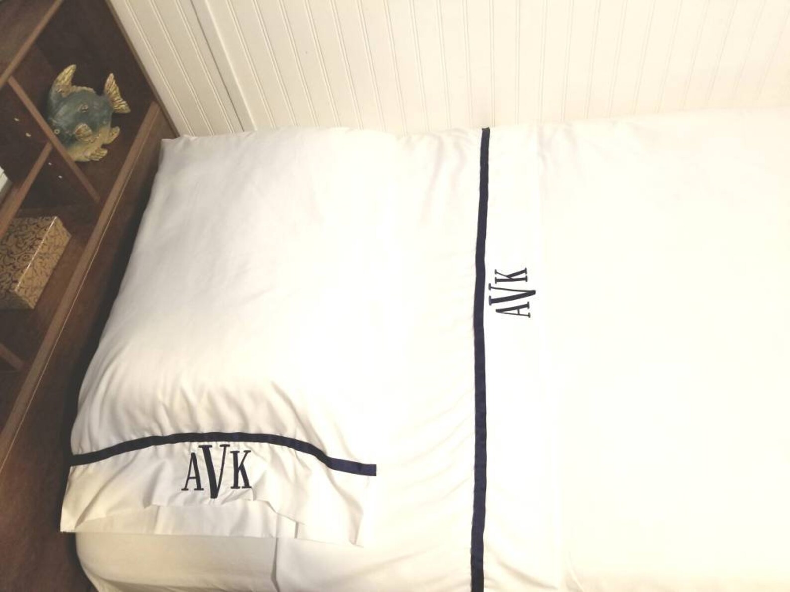 Monogrammed Sheet Set Custom Embroidery Monogrammed Personalized Sheets ...