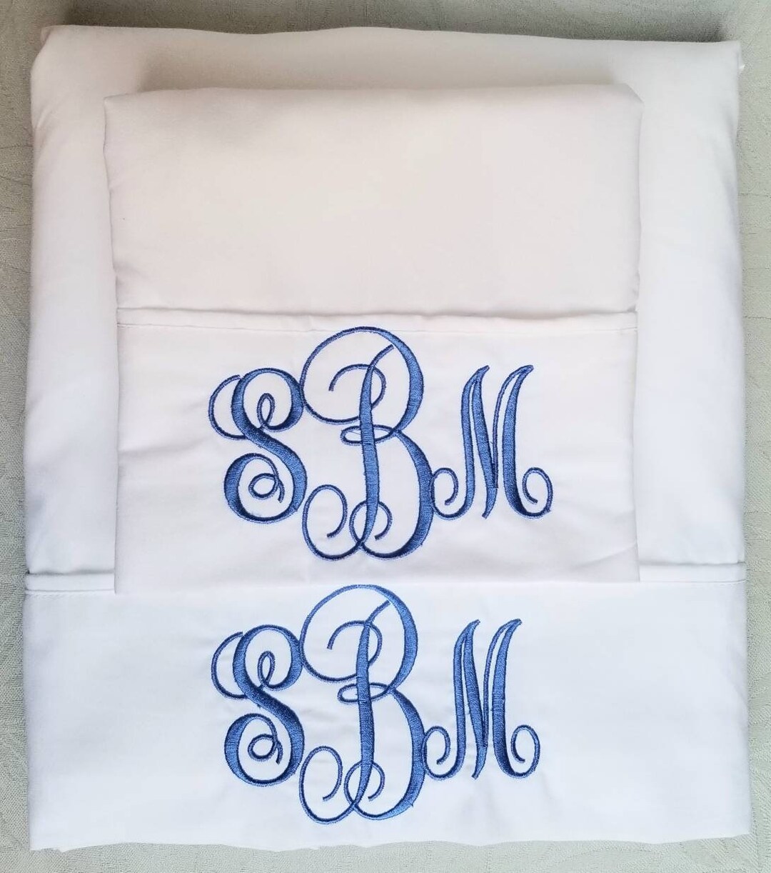 Monogrammed White Sheet Set - Every Piece is Embroidered - Perfect for ...