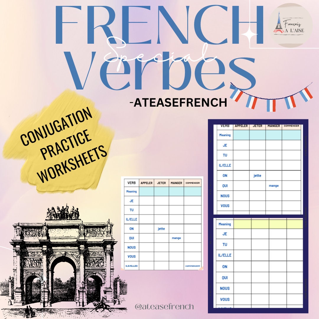 French Verbs Practice Worksheets L Practice Conjugation L Regular ...